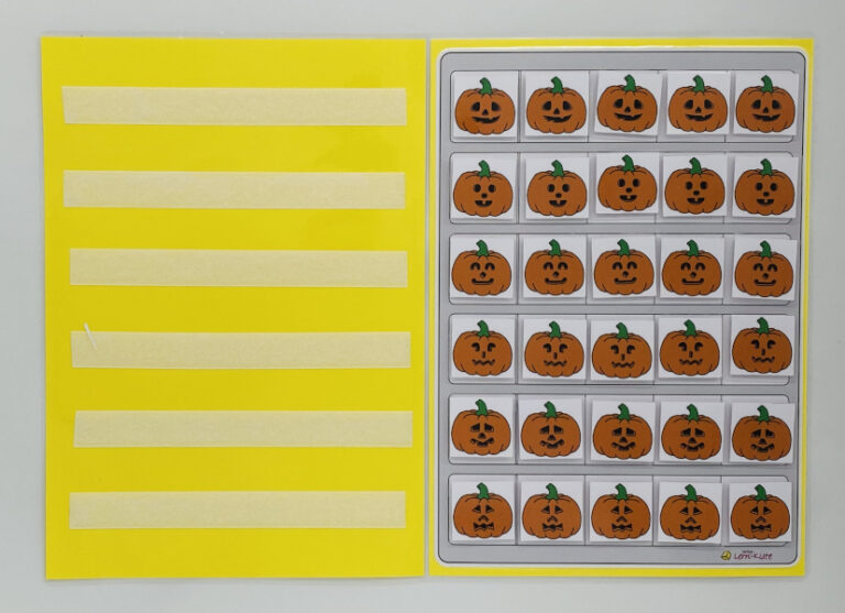 Klettmappe: Kürbisgesichter zuordnen (kleine Karten) - Lern-Kiste ...